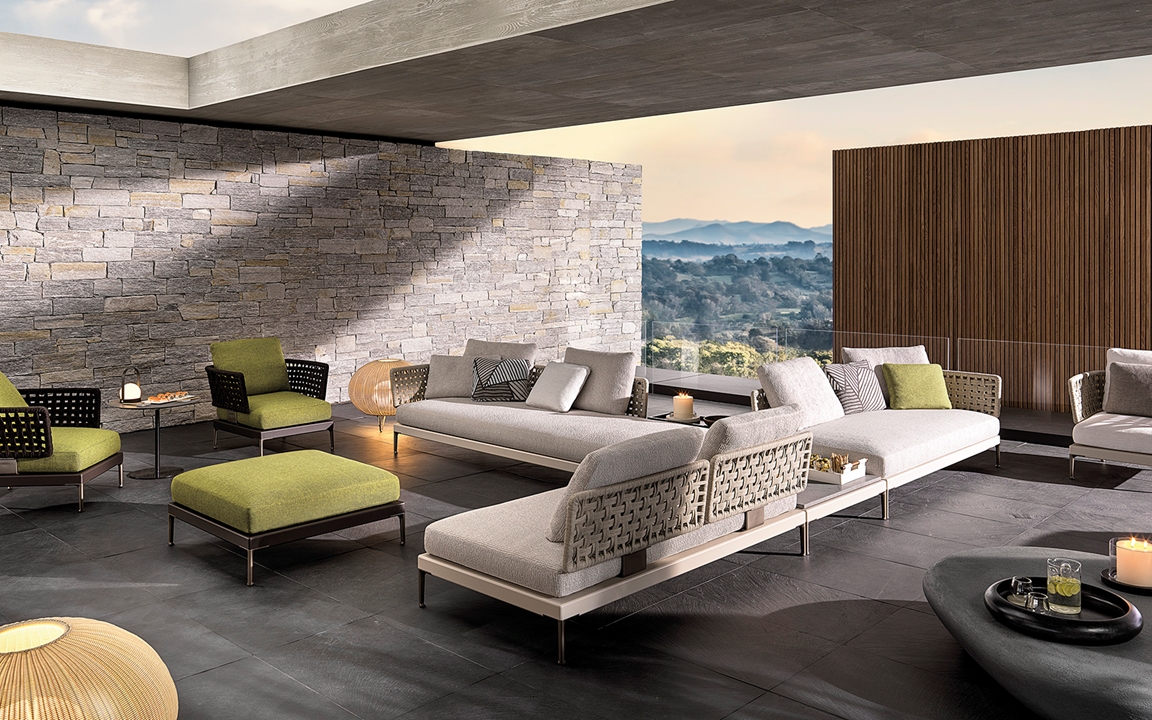 Minotti outdoor sofa store
